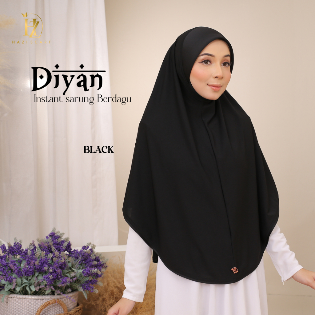 Haziscarf Diyan Tudung Sarung Awning Soft Scuba Berlapik Dagu Premium ...
