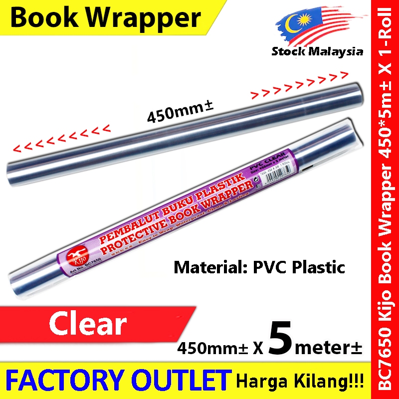 Book Wrapper PVC Clear Emboss Pembalut Buku Buku Latihan Text Book ...