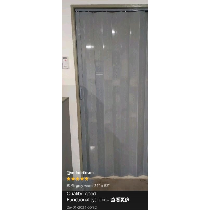 LS GEMILANG AMAN MALAYSIA TOILET DOOR Folding door pintu jamban Room ...