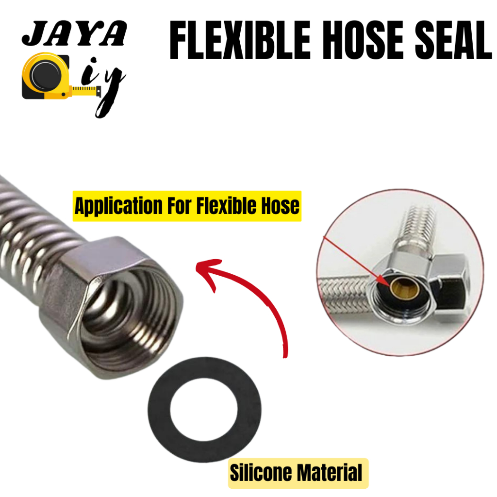 [1 PCS] 1/2 INCH FLEXIBLE HOSE SEAL WASHER GETAH PIPE THIN | THICK ...