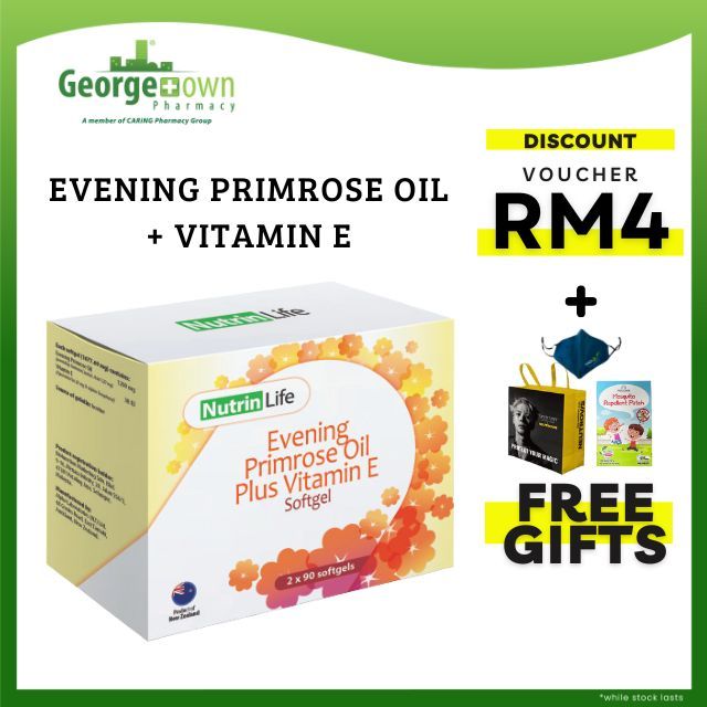 NUTRINLIFE EVENING PRIMROSE OIL PLUS VITAMIN E 2*90'S | Shopee Malaysia
