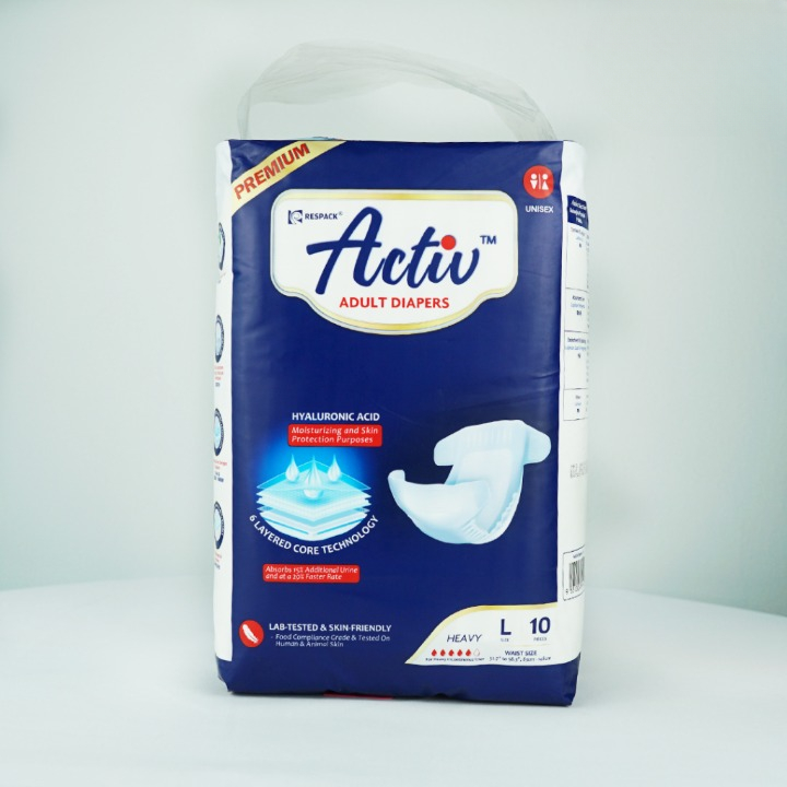 Activ Premium Adult Diapers Size M/L/XL | Extra Dry & High Absorption ...