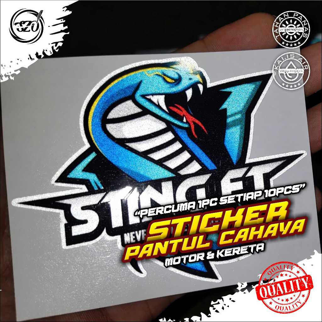 10PCS CUSTOM STICKER LOGO PANTUL CAHAYA REFLECT MURAH DAN BERKUALITI ...