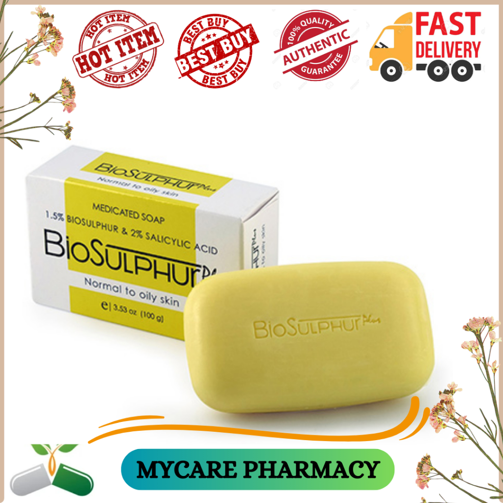 BIOSULPHUR PLUS SOAP 100G (SABUN PANAU/KURAP/JERAWAT ) FOR ACNE/SKIN ...