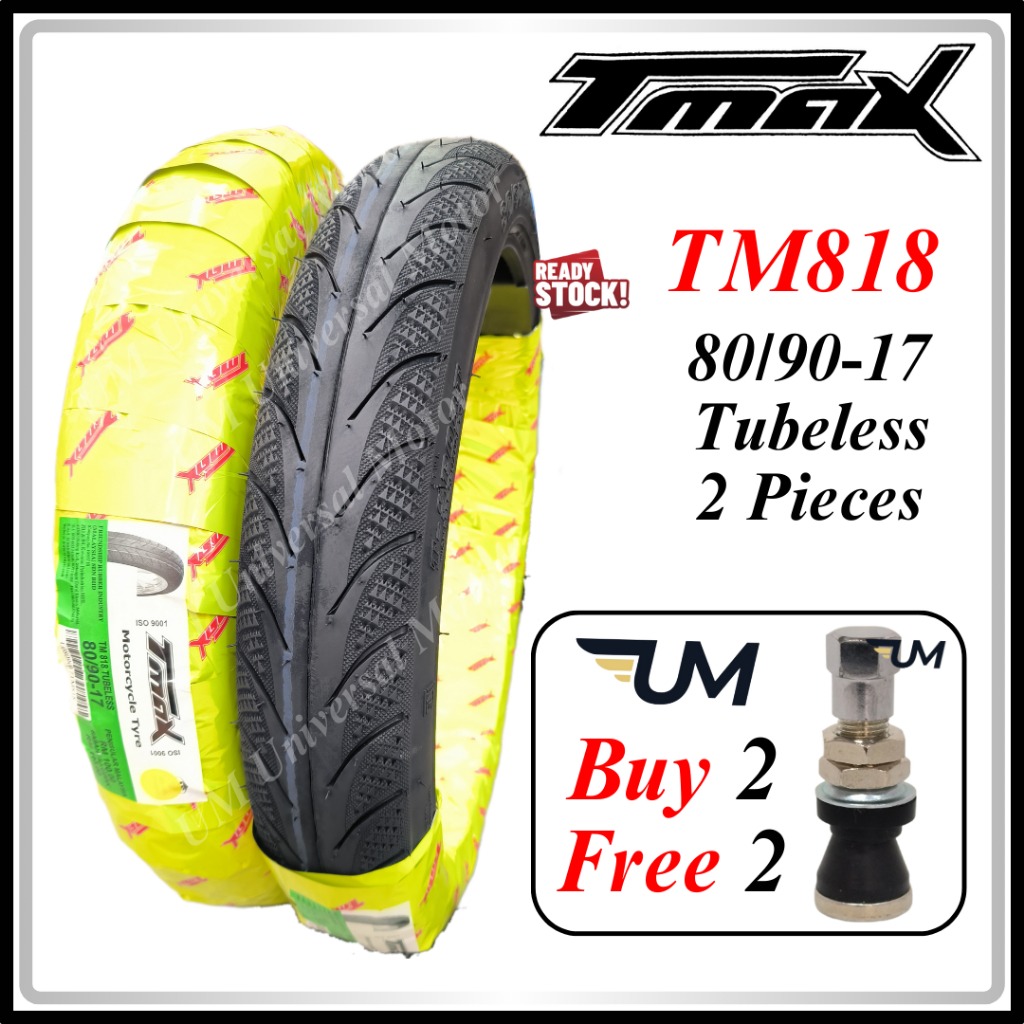 TMAX TYRE TUBELESS TAYAR TIRE 17 BUNGA TAJAM TT9 TT100 DUNLOP MAXXIS ...