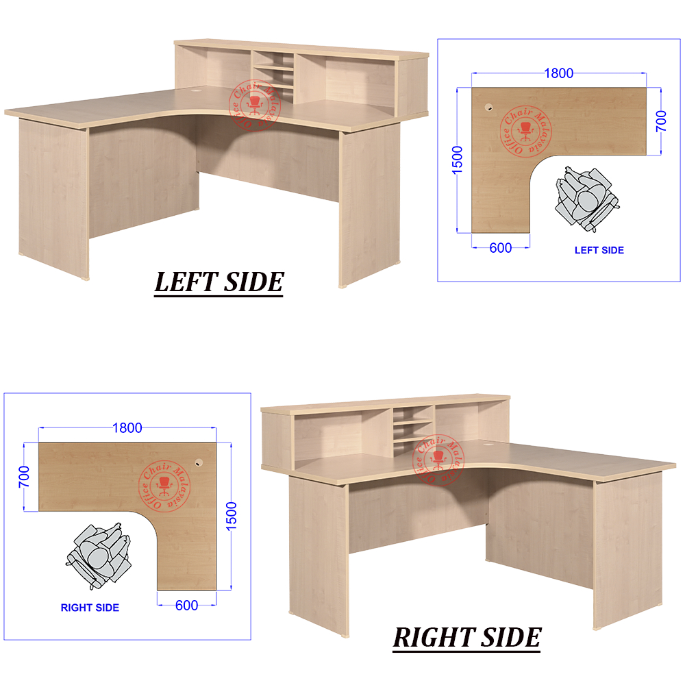 L Shape Reception Counter Table / Cashier Counter Table / Receptionist ...