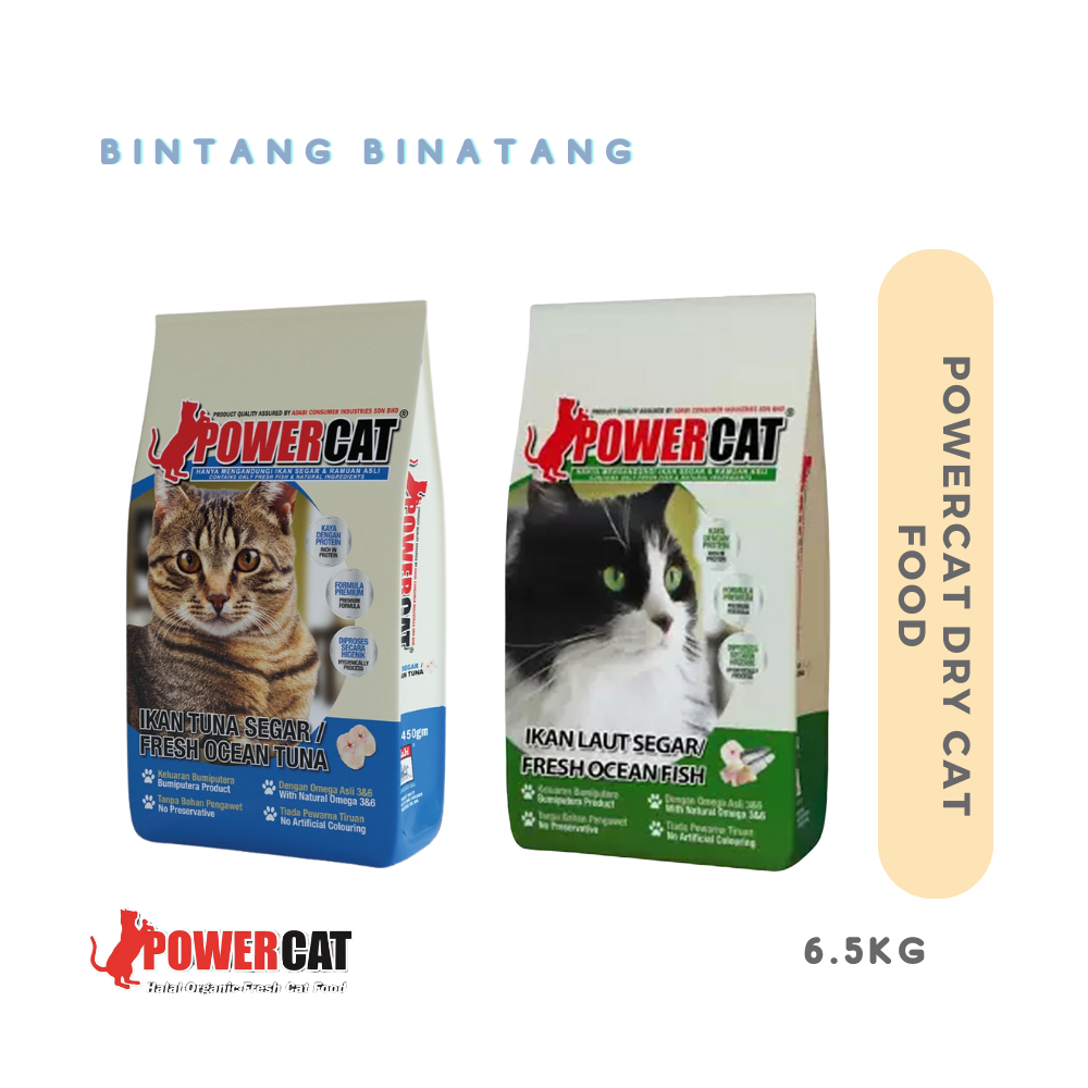 POWERCAT FRESH OCEAN FISH / OCEAN TUNA CAT DRY FOOD 6.5KG | Shopee Malaysia