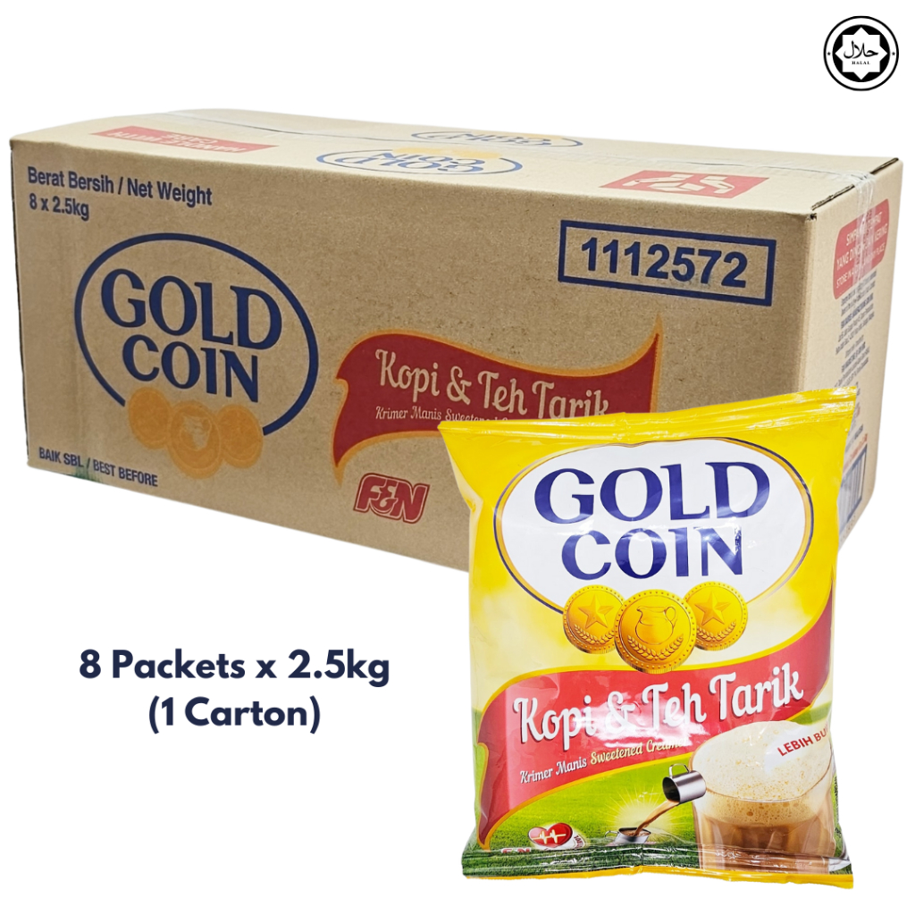Gold Coin Sweetened Creamer Pouch 2.5KG x 8 Packets (1 Carton) / Susu ...