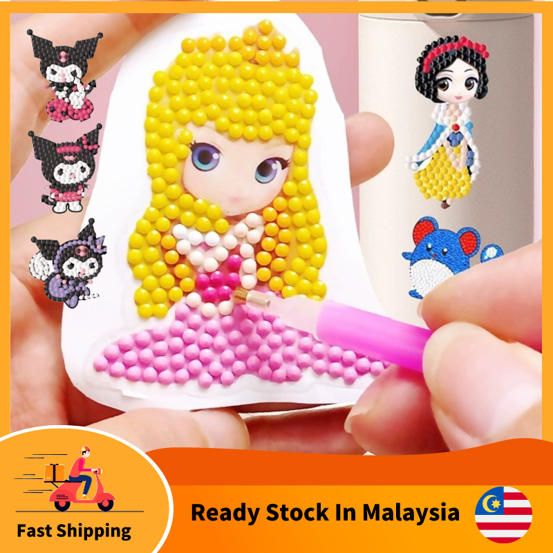 5D DIY Diamond Sticker Kids Diamond Painting Cute Cartoon Kuromi Sanrio ...