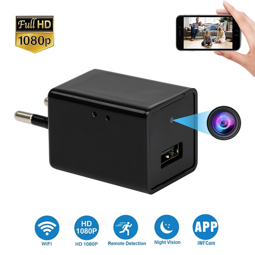 Smart Charger HD 1080p Wifi USB Charger Plug Mini Hidden Spy Motion ...