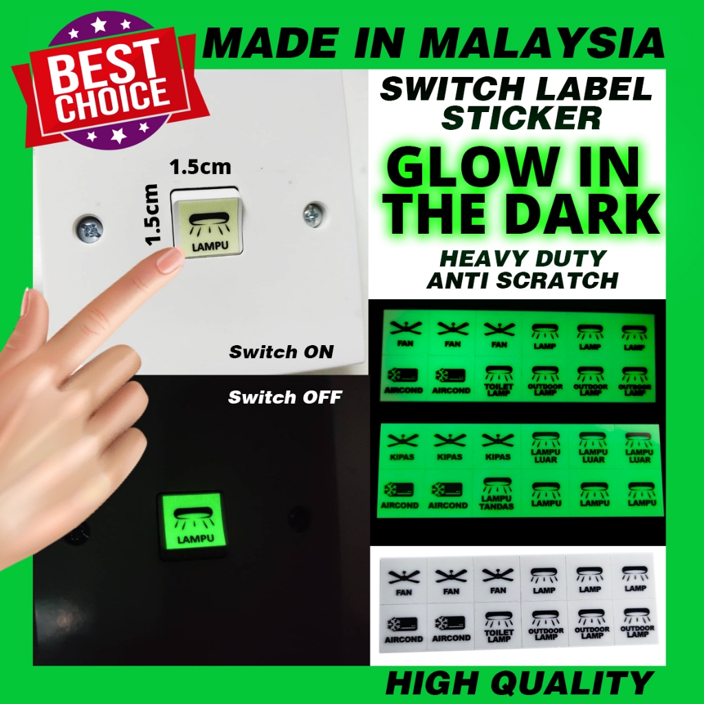 Sticker Suis Rumah – glow in the dark | FREE 35pcs sticker suis ...