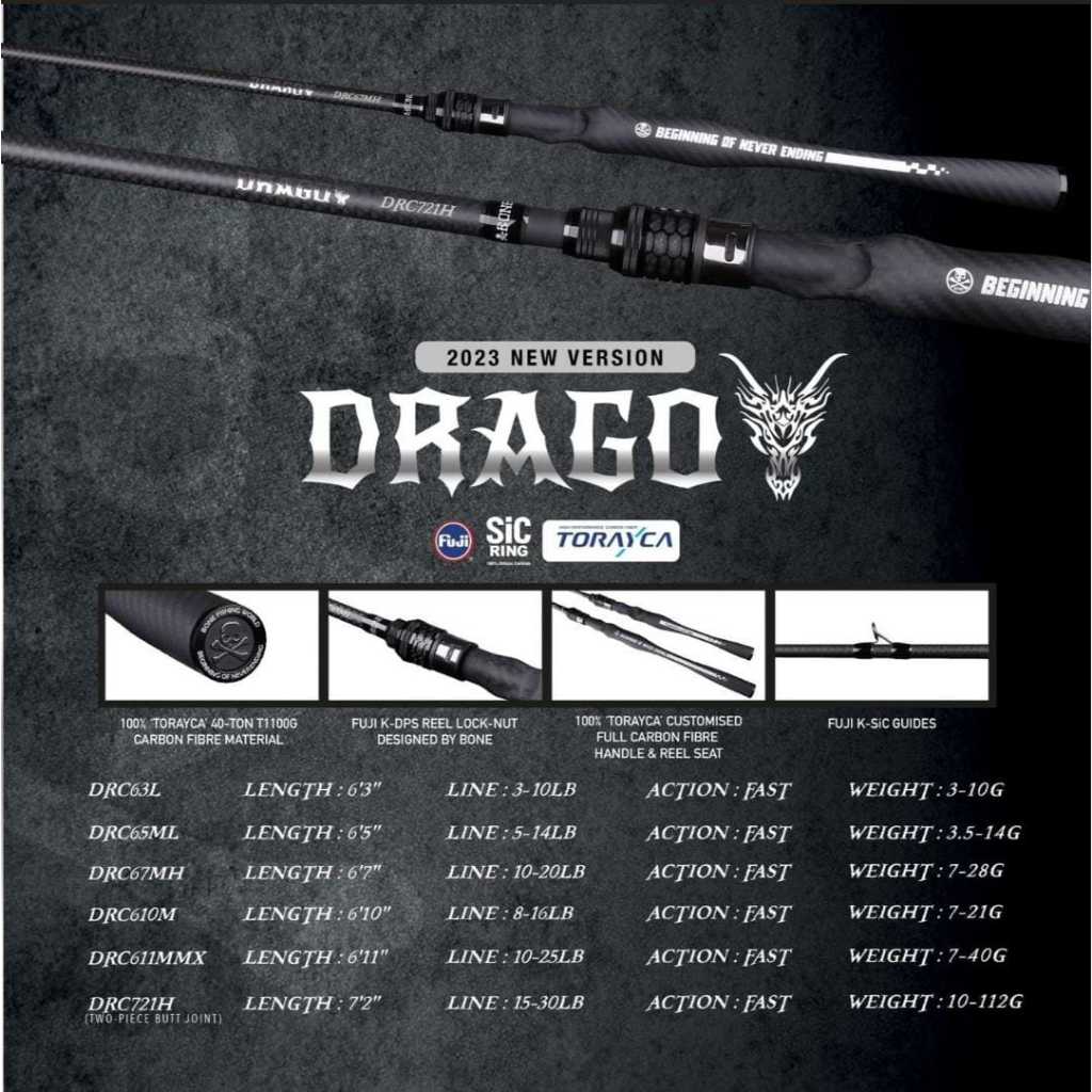 BONE DRAGO BAITCASTING FISHING ROD | Shopee Malaysia