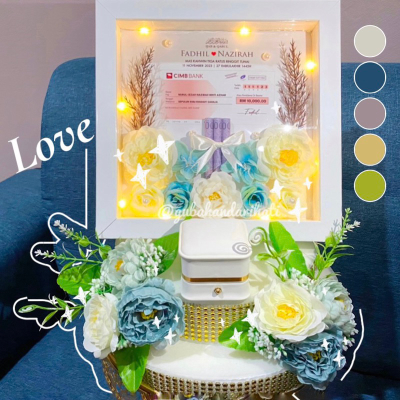 New Design Frame Mas Kahwin (Ada Cover Ada Stand + Free Gift) | Shopee ...