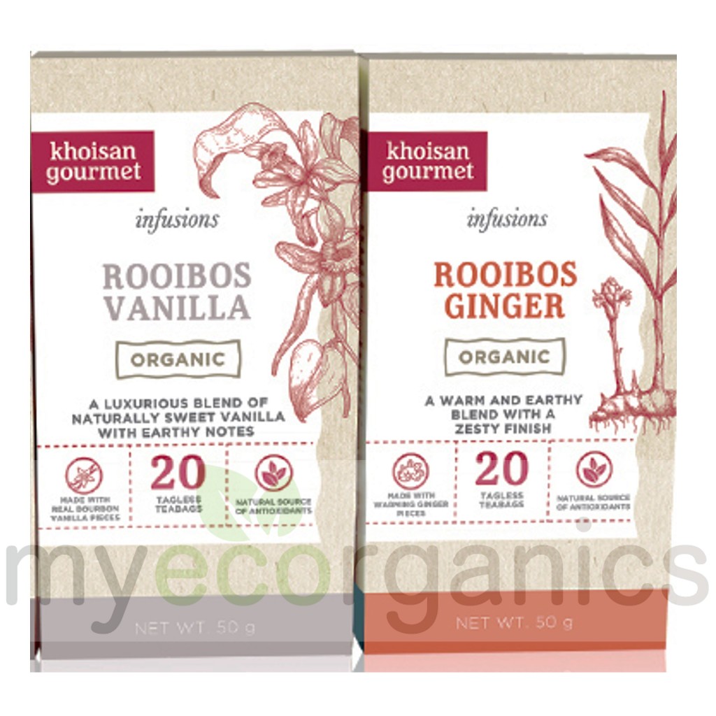 [ NEW ] KHOISAN GOURMET ORGANIC INFUSIONS ROOIBOS TEA (CHAI /VANILLA ...