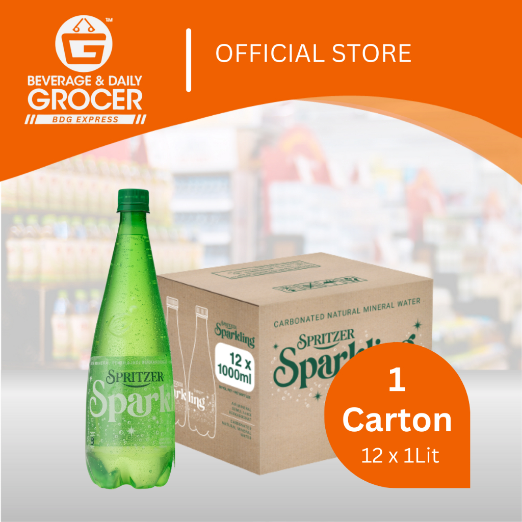 Spritzer Sparkling Mineral Water ( 12 x 1Lit ) 1 Carton | Shopee Malaysia