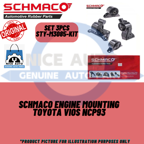 TOYOTA VIOS NCP93 1.5 (Manual) ENGINE MOUNTING KIT (SET) -SCHMACO ...