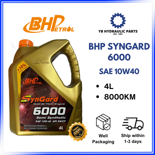 BHP SYNGARD 6000 Semi Synthetic Engine Oil 4L SN SAE 10W40 (Minyak ...