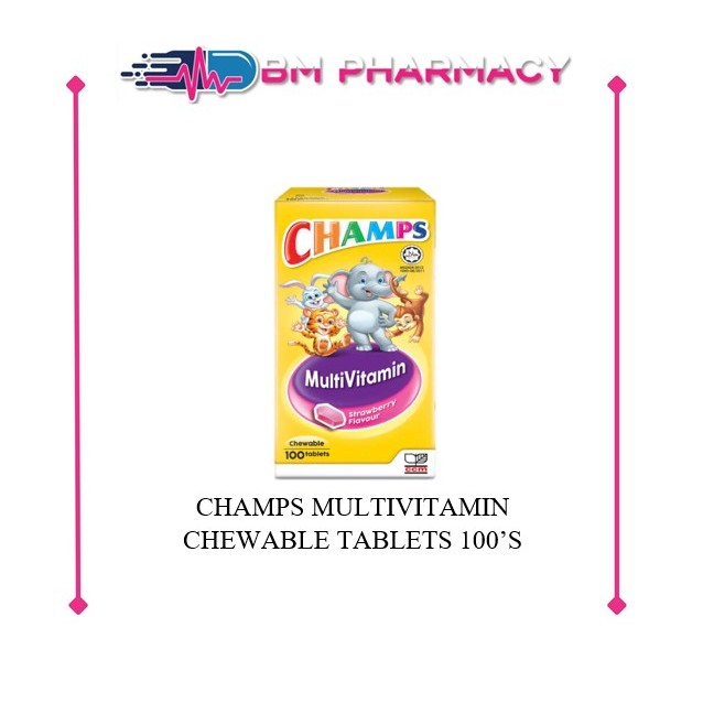 CHAMPS MULTIVITAMIN CHEWABLE TABLET 100'S | Shopee Malaysia