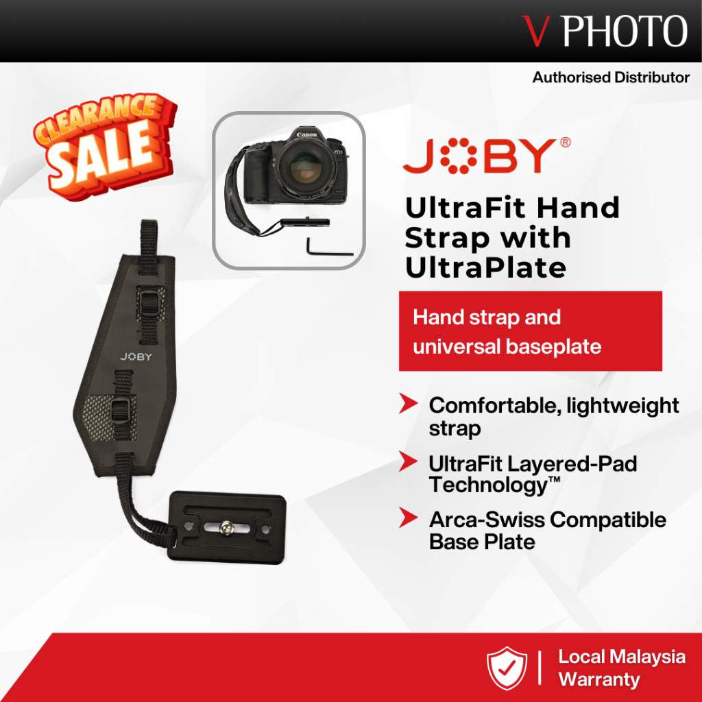JOBY" ULTRAFIT HAND STRAP WITH ULTRAPLATE (CHARCOAL) | Shopee Malaysia