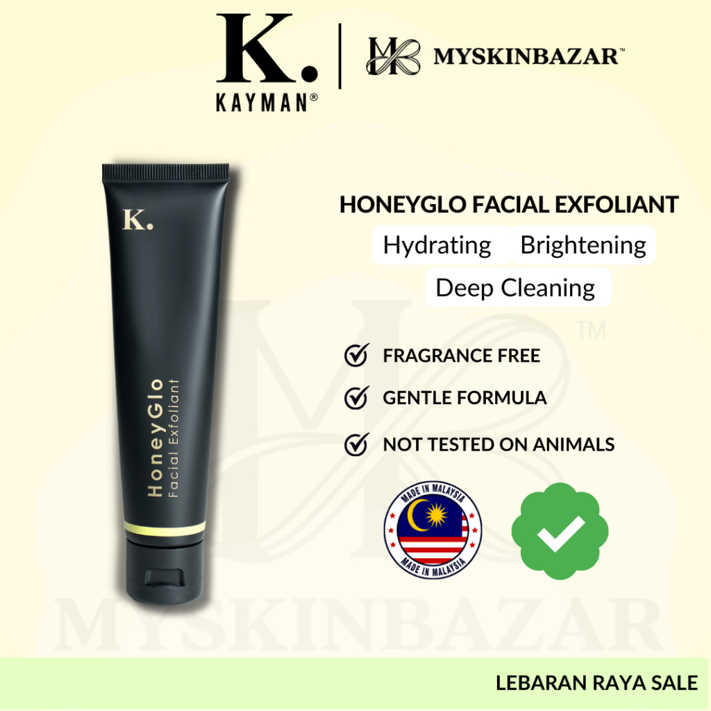 Kayman Honeyglo Facial Exfoliant Brightening Scrub Tiny Bumps Whitehead ...
