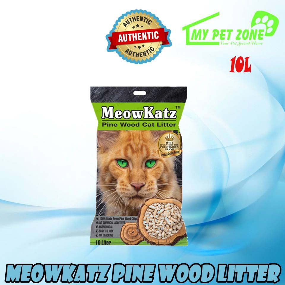 MeowKatz Natural Pine Wood Cat Litter 10L Meow Katz | Shopee Malaysia