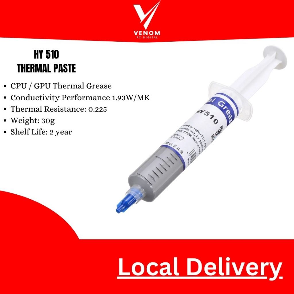 PC Laptop CPU GPU Thermal Grease Paste Heatsink Cooler Cooling HY510 ...