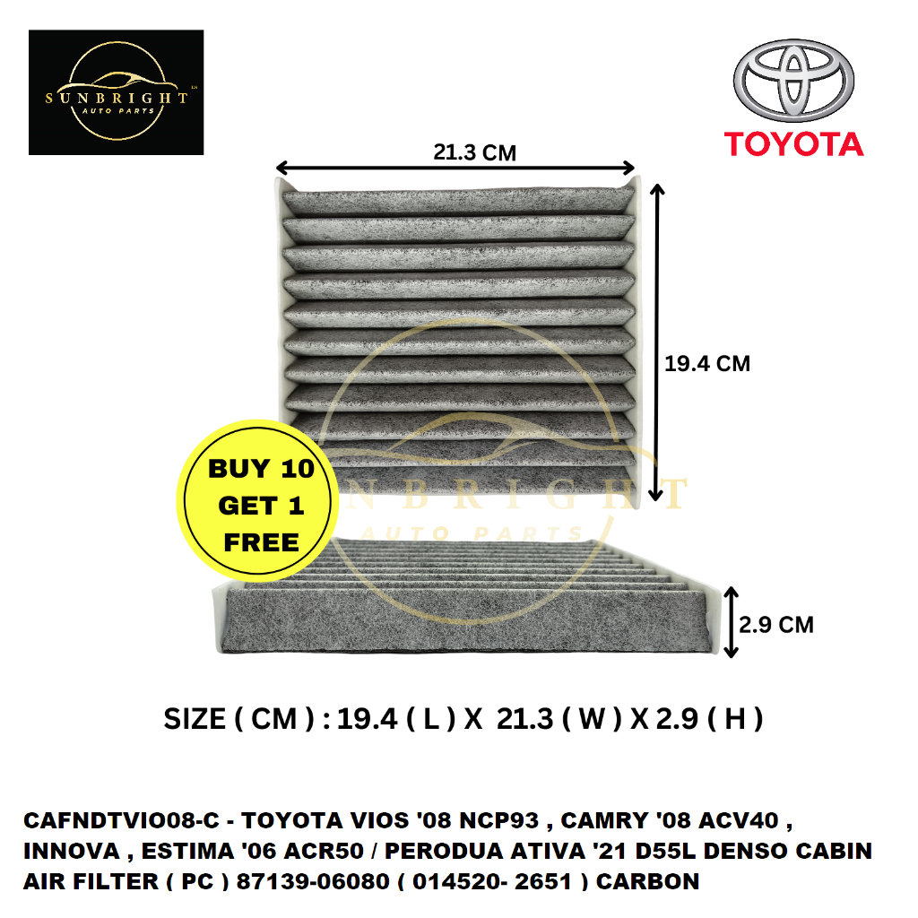 TOYOTA VIOS '08 NCP93 , CAMRY '08 ACV40 , INNOVA ,ESTIMA '06 ACR50 ...