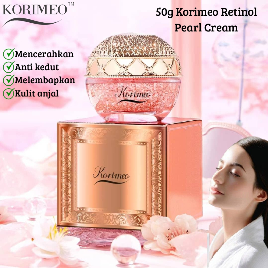 Korimeo 50g Retinol Pearl Cream Krim Mutiara Niacinamide Powder ...