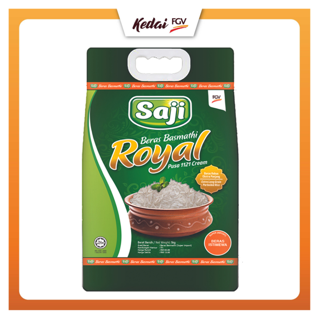 SAJI Beras Basmathi Royal (5kg) | Shopee Malaysia