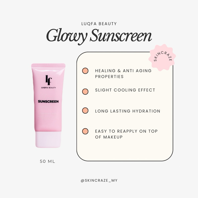 Luqfa Beauty Glowy Sunscreen - Official Agent Luqfa | Shopee Malaysia