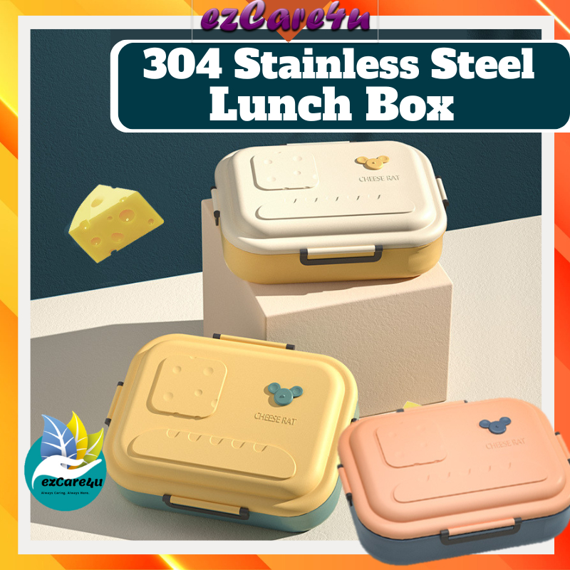 304 Stainless Steel Lunch Box Cheese Rat Two Or Three Compartment Food ...