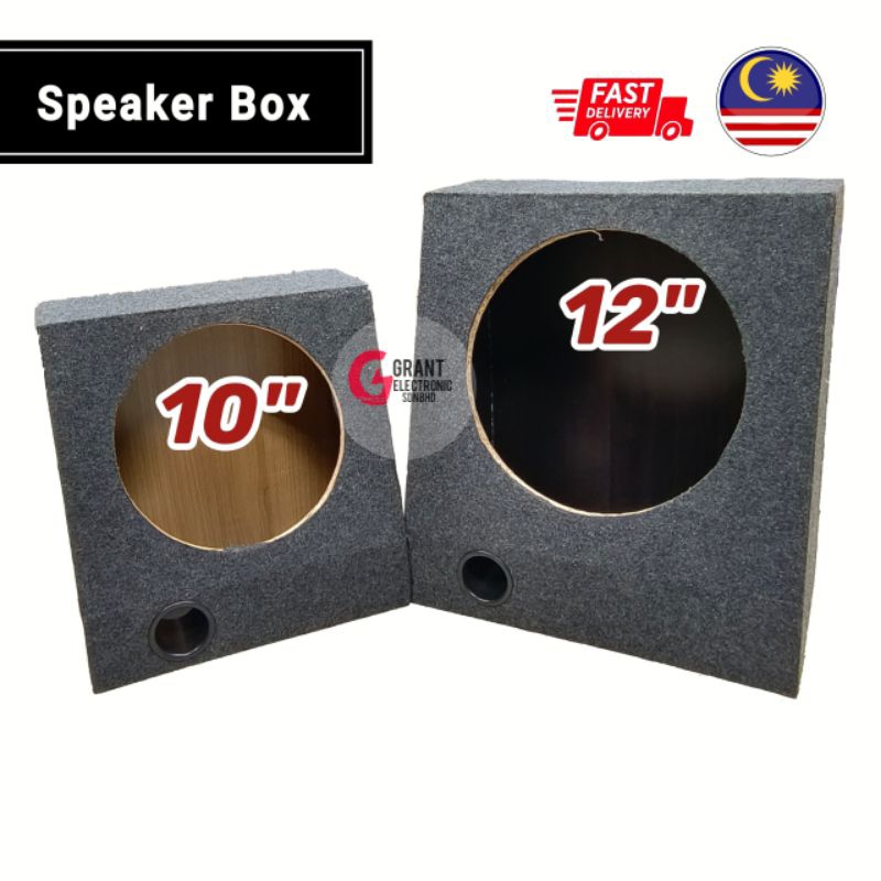 Universal Round Car Vented 10" 12" Speaker Woofer Box / Speaker Box ...