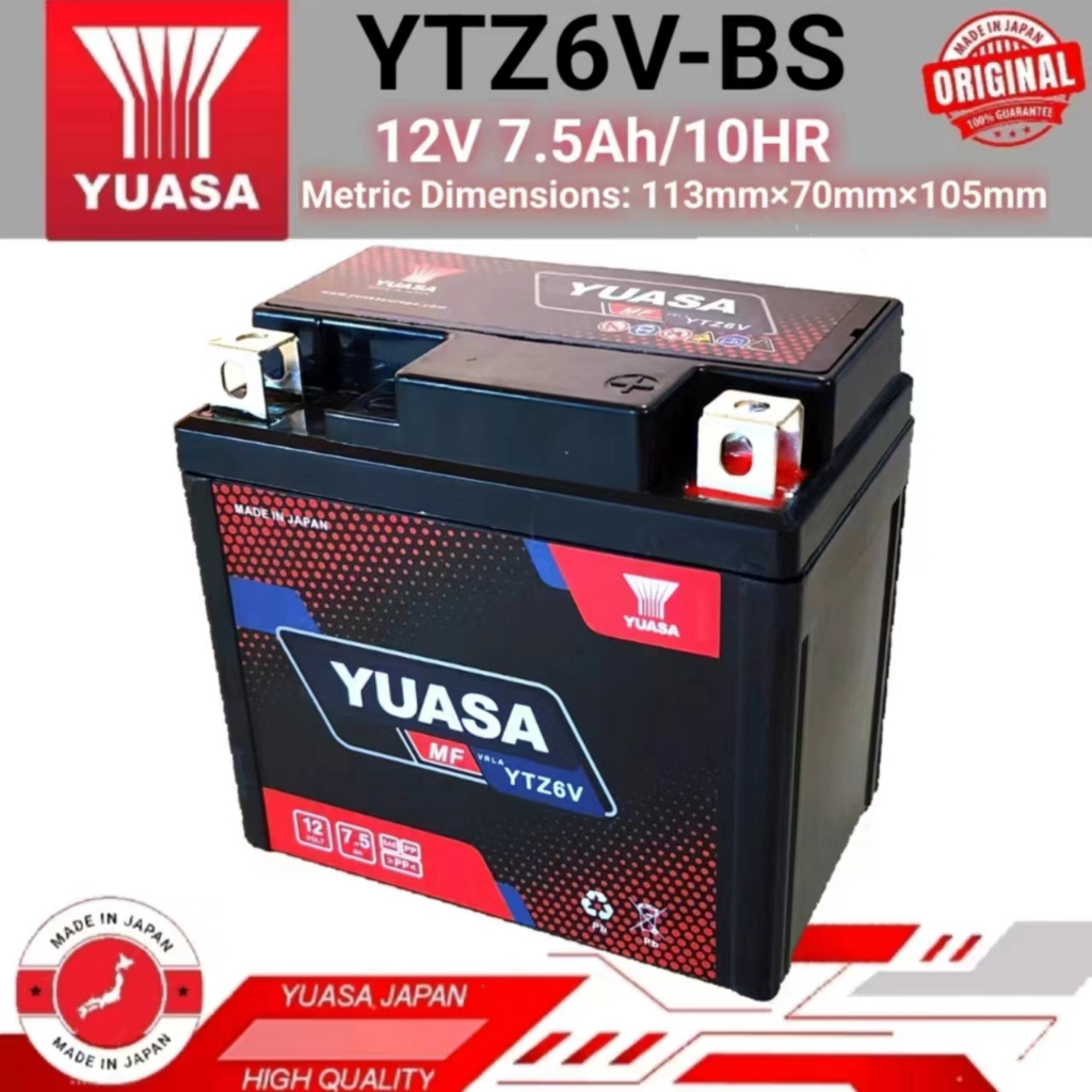 YUASA YTZ6V YTZ6 BATTERY MOTOR RS150 RXS150 RS CBR150 PCX150 NEW ...
