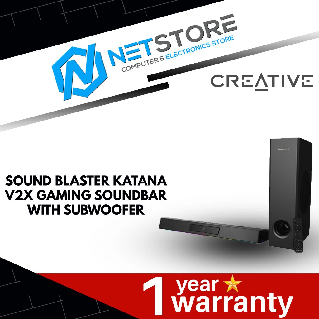 CREATIVE SOUND BLASTER KATANA V2X GAMING SOUNDBAR WITH SUBWOOFER ...