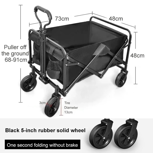 Portable Outdoor Folding Cart Wagon Large Capacity Multifunction Cart ...