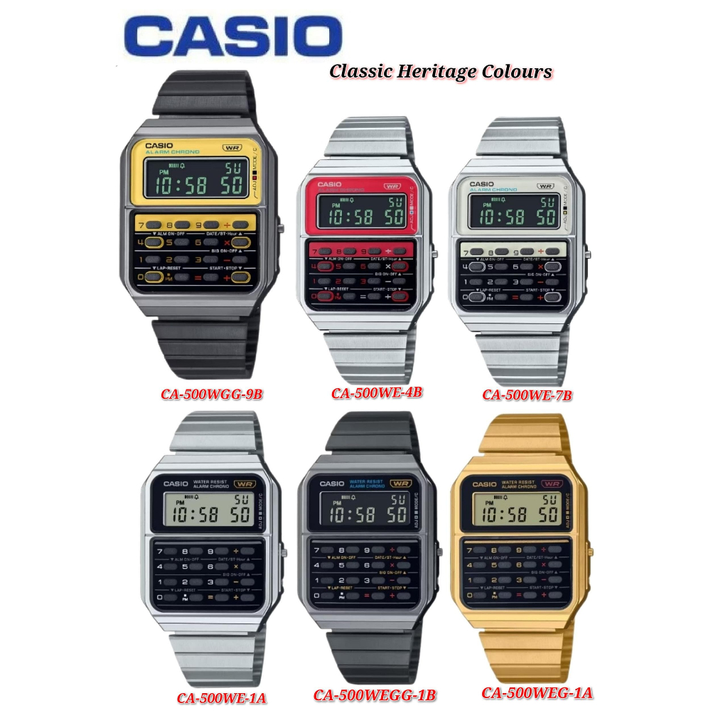 Casio Edgy Collection CA-500WEGG-1B / CA-500WEG-1A / CA-500WE-1A ...