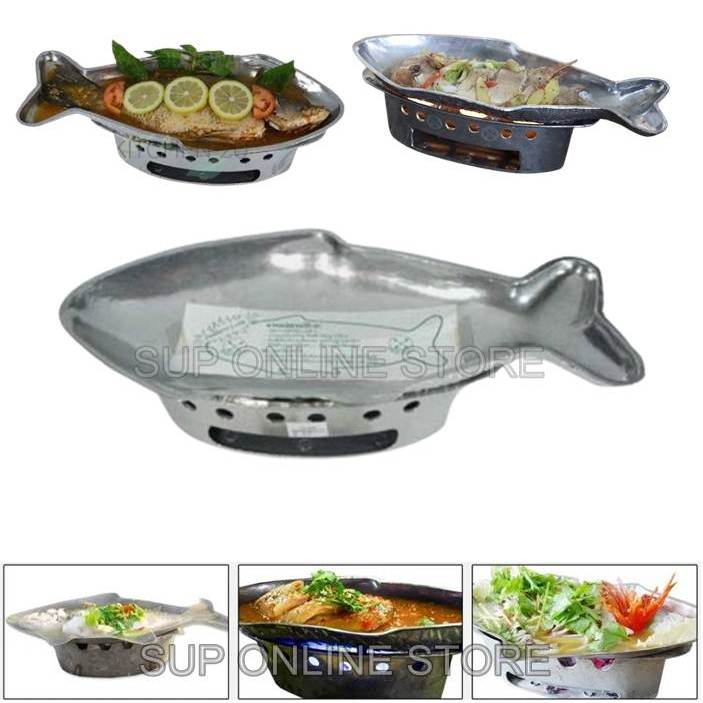 Aluminium Thai Style Fish Platter Steam Fish with Stove Fire Keep Warm ...
