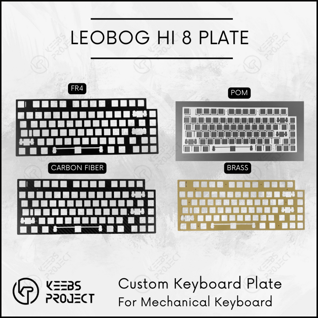 [READY STOCK] LEOBOG Hi8 FR4 / POM / CARBON FIBER / BRASS / ALUMINIUM Plate for Mechanical ...