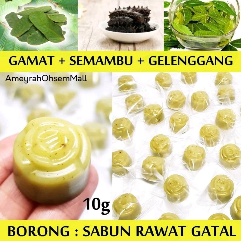 5pcs Rm4.50 Saiz Kecil 10g/Sabun Gatal 10g/ Gamat + Daun Semambu + Daun ...