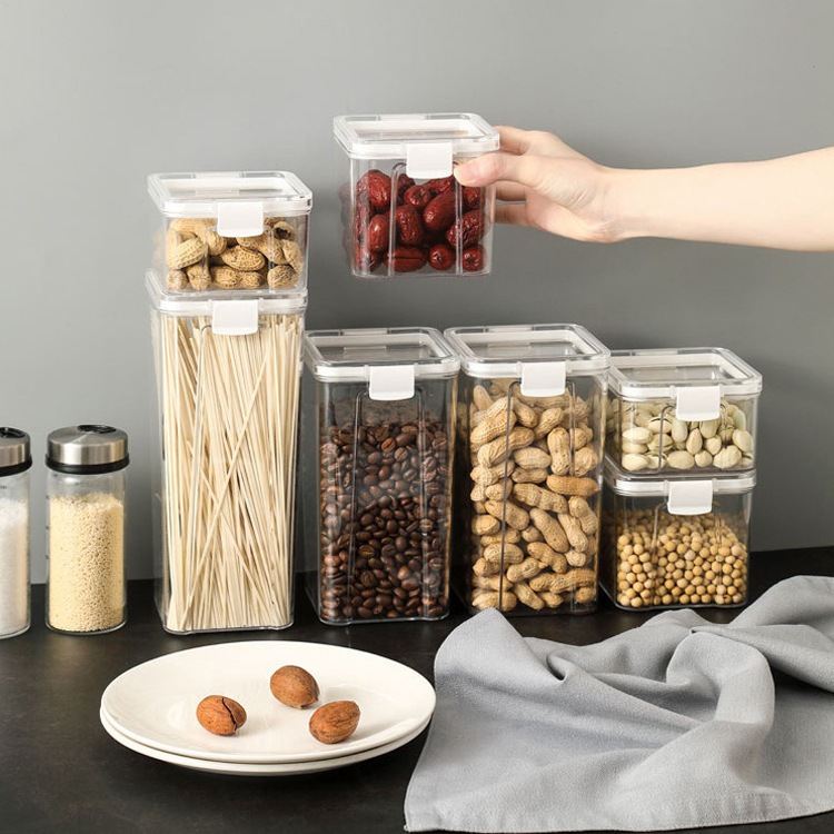 Kitchen Airtight Container Food Storage Jars Dispensers Canisters Pasta ...