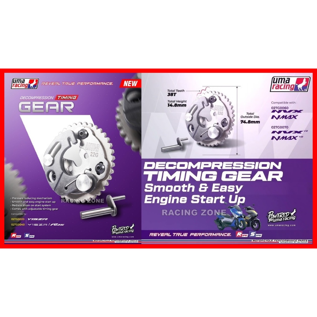 UMA RACING NMAX NVX155 Y15ZR Y16ZR R15 V3 ADJUSTABLE DECOMPRESSION ...