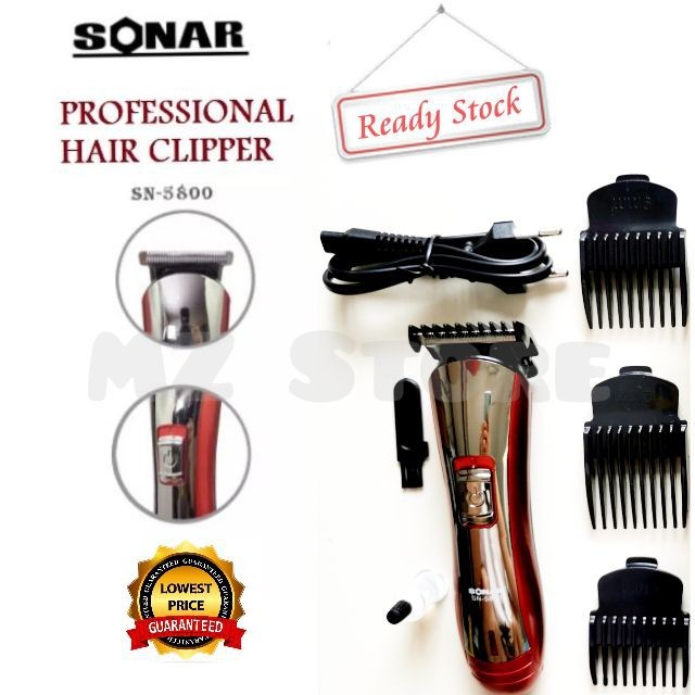 Mesin Gunthing Rambut Sonar SN5800 Electric rechargeable Hair Cutter ...