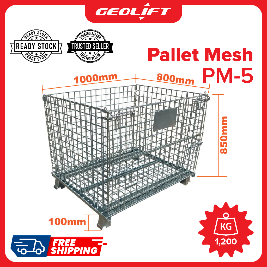 GEOLIFT PM-5 (1200kg) - Pallet Mesh Pallet Cages | Shopee Malaysia