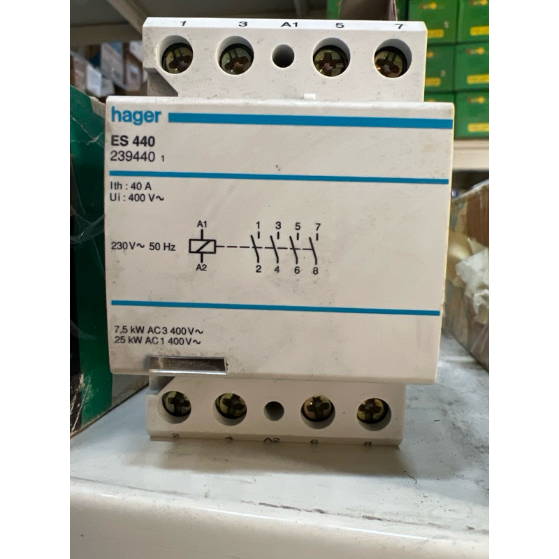 (clearance) HAGER 4F 40A 230v ES440 CONTACTOR | Shopee Malaysia