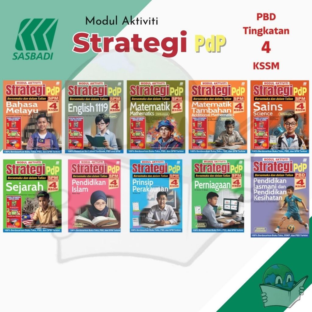 Buku Latihan Modul Aktiviti STRATEGI PdP 2024 Tingkatan 4 - B.Melayu/Eng/Mate/Mate.T/Sains/Sej ...