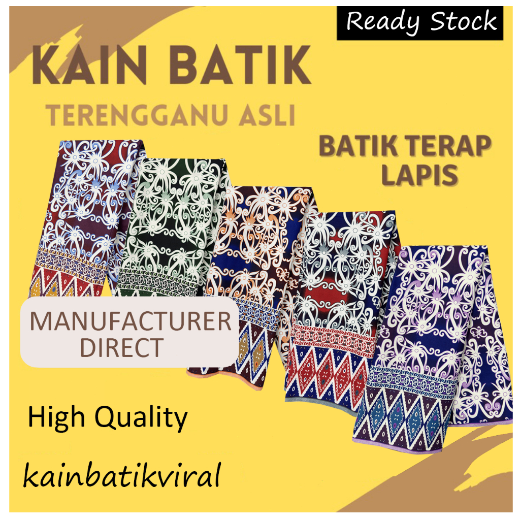 kain batik viral corak baru/kain batik viral/Batik Moden/Floral ...