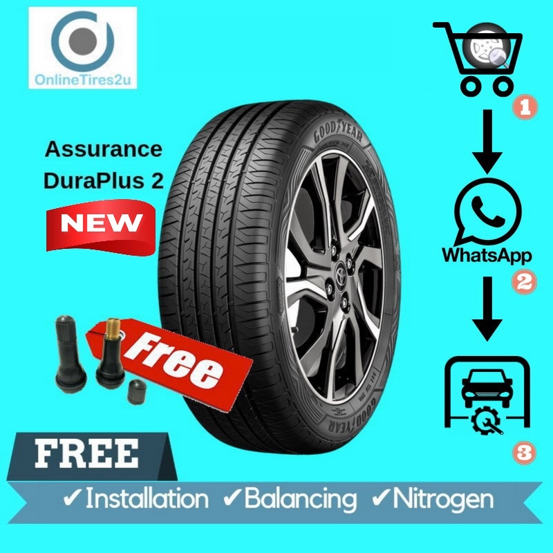 175/65R14 - Goodyear Assurance Duraplus 2 (With Installation) | Shopee ...