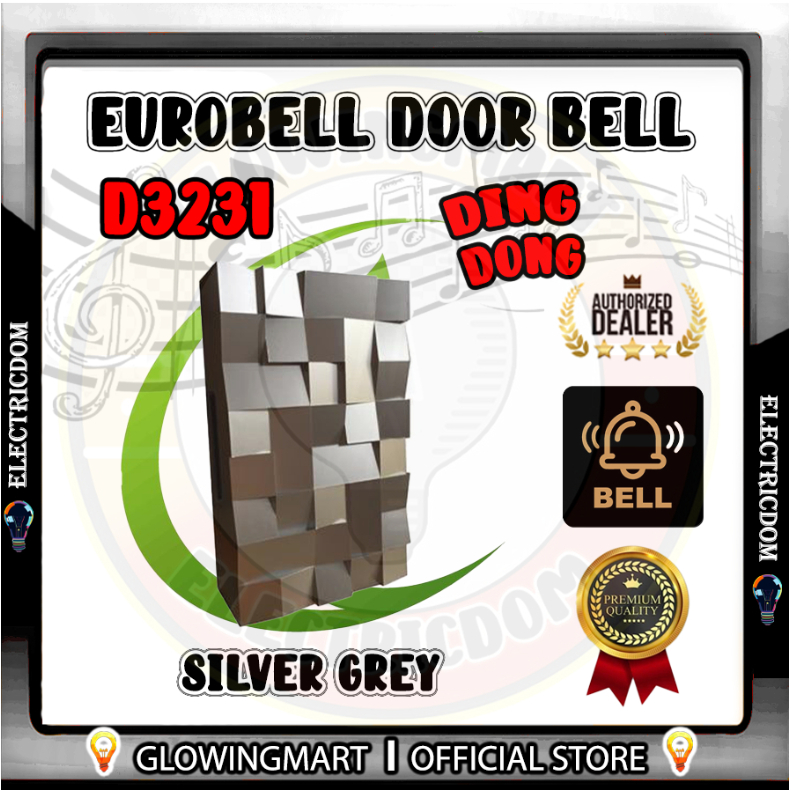 🔥Eurobell D3231 Silver Door Bell Mechanical Striking Wired Door bell ...