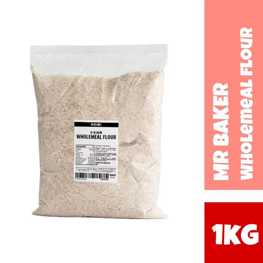 Wholemeal Flour 1Kg / Tepung Roti Wholemeal / 全麦面粉 / Halal / Mr Baker ...