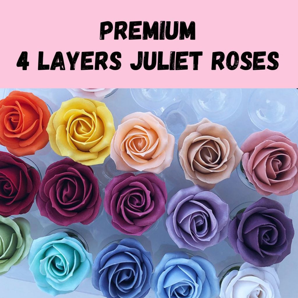 50pcs Bunga Sabun Ros Premium Juliet Rose Soap Flower 朱丽叶玫瑰香皂花 | Shopee ...
